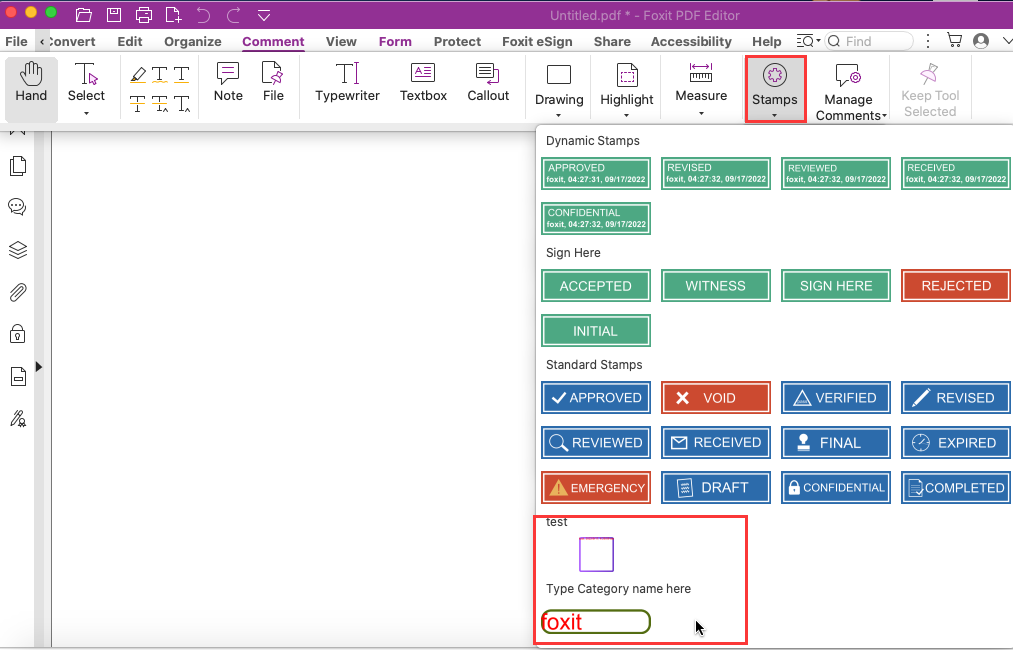 Creating Custom Dynamic Stamps Using Foxit PDF Editor for Mac